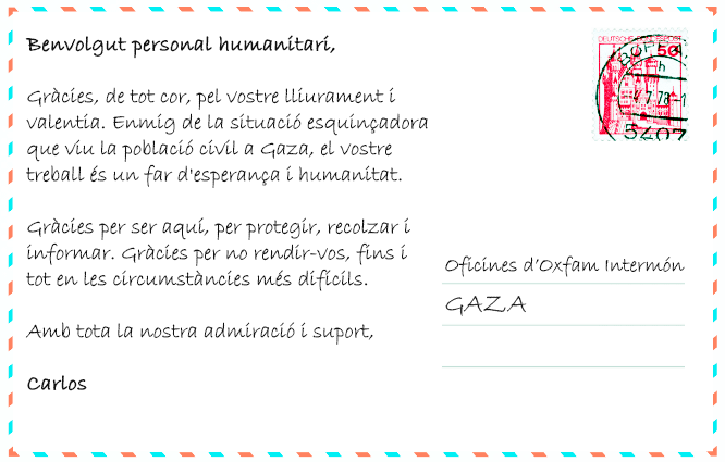 Firma la carta d'agraïment als qui salven vides a Gaza